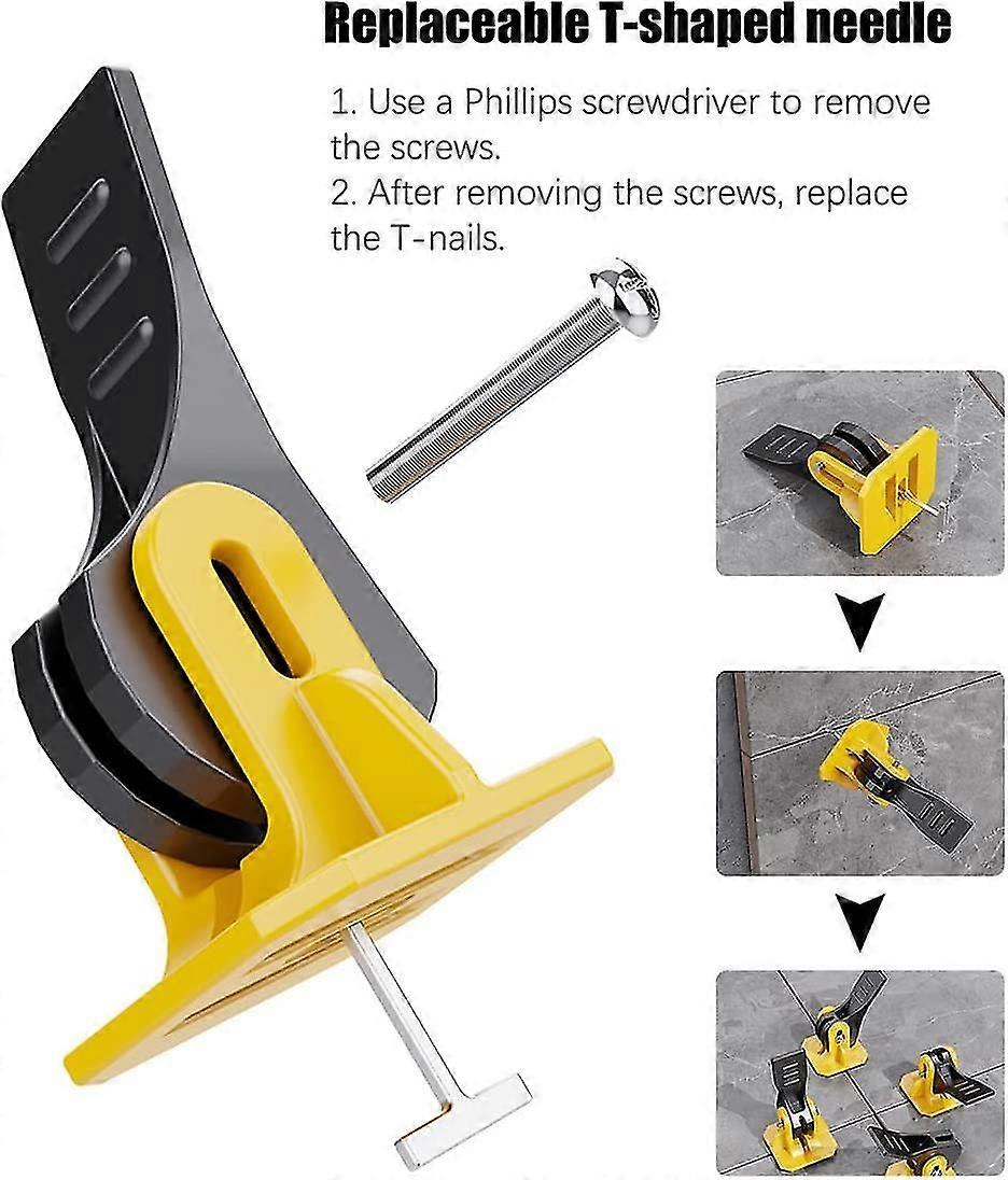 50 Pack Tile Leveling System Kit Reusable Tile Levelers Spacers Adjuster Spacer Balancing System