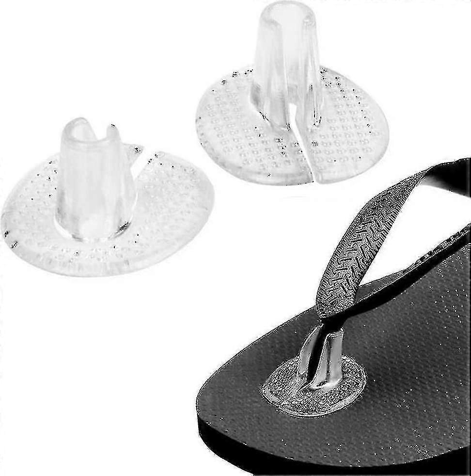 2 Pairs Silicone Toe Protector Sandals Transparent Thong Sandals Toe ...