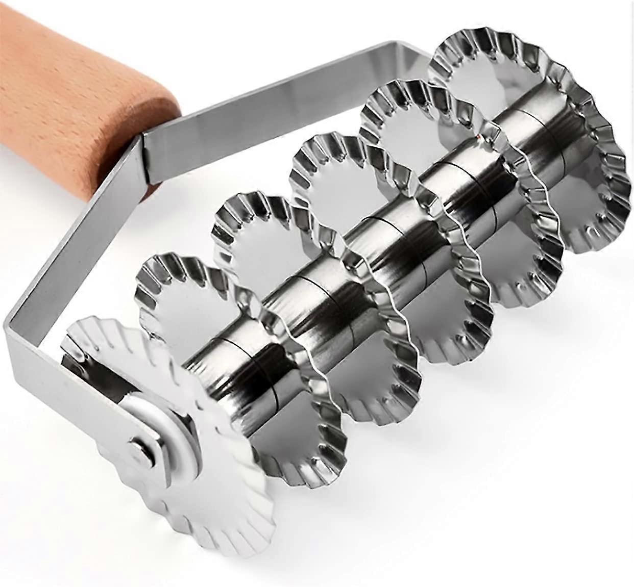 Pastry Wheel, Stainless Steel Lattice Roller Cutter with Wood Handle ...