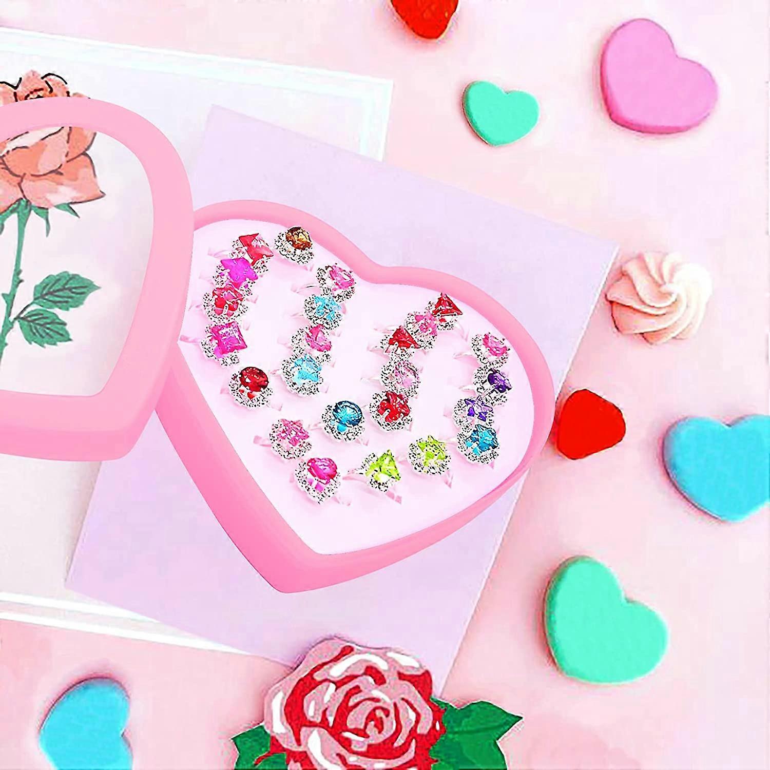 Rings for girls Little Girl Adjustable Rings in box, Rings for kids ...