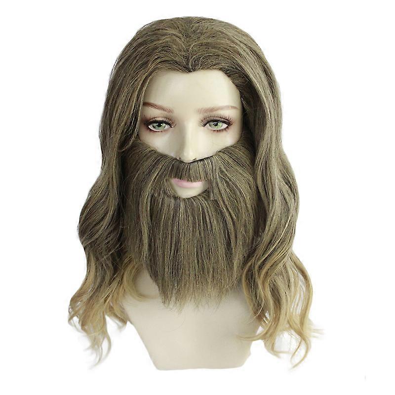 Halloween MEN Fat Thor Cosplay Wig Comic-con Hero Thor Role Play Blonde ...