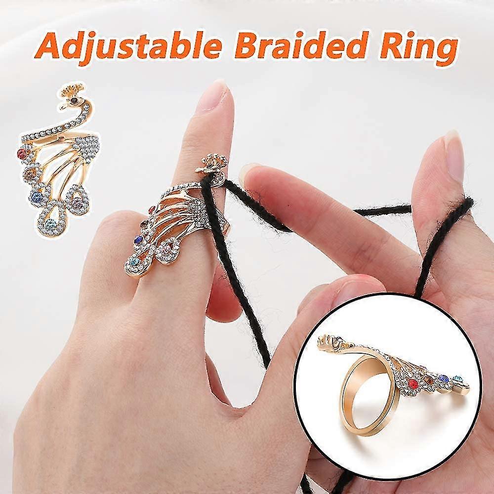 Knitting Ring For Finger,crochet Loop Ring,yarn Guide Finger Holder ...