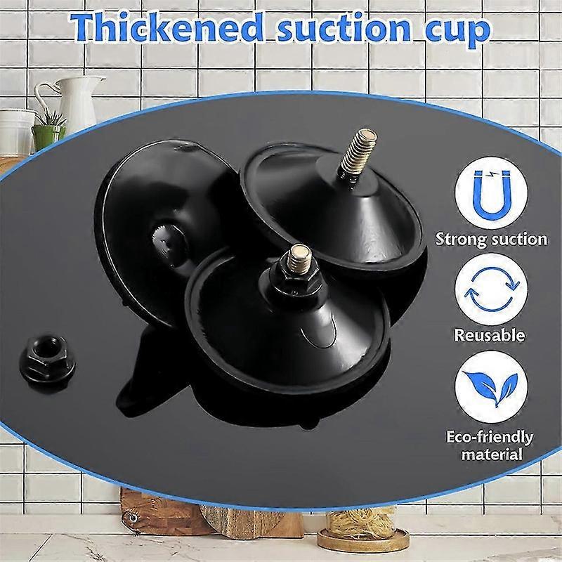 6pcs Small Suction Cups, Strong Suction Cups For Glass, Black 2.2inch ...