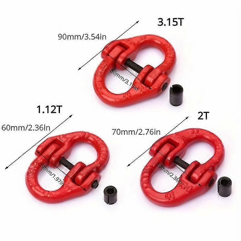 Heavy-Duty Steel Rear Tow Hooks for Trailers - 2pcs Red Safety Linkage ...