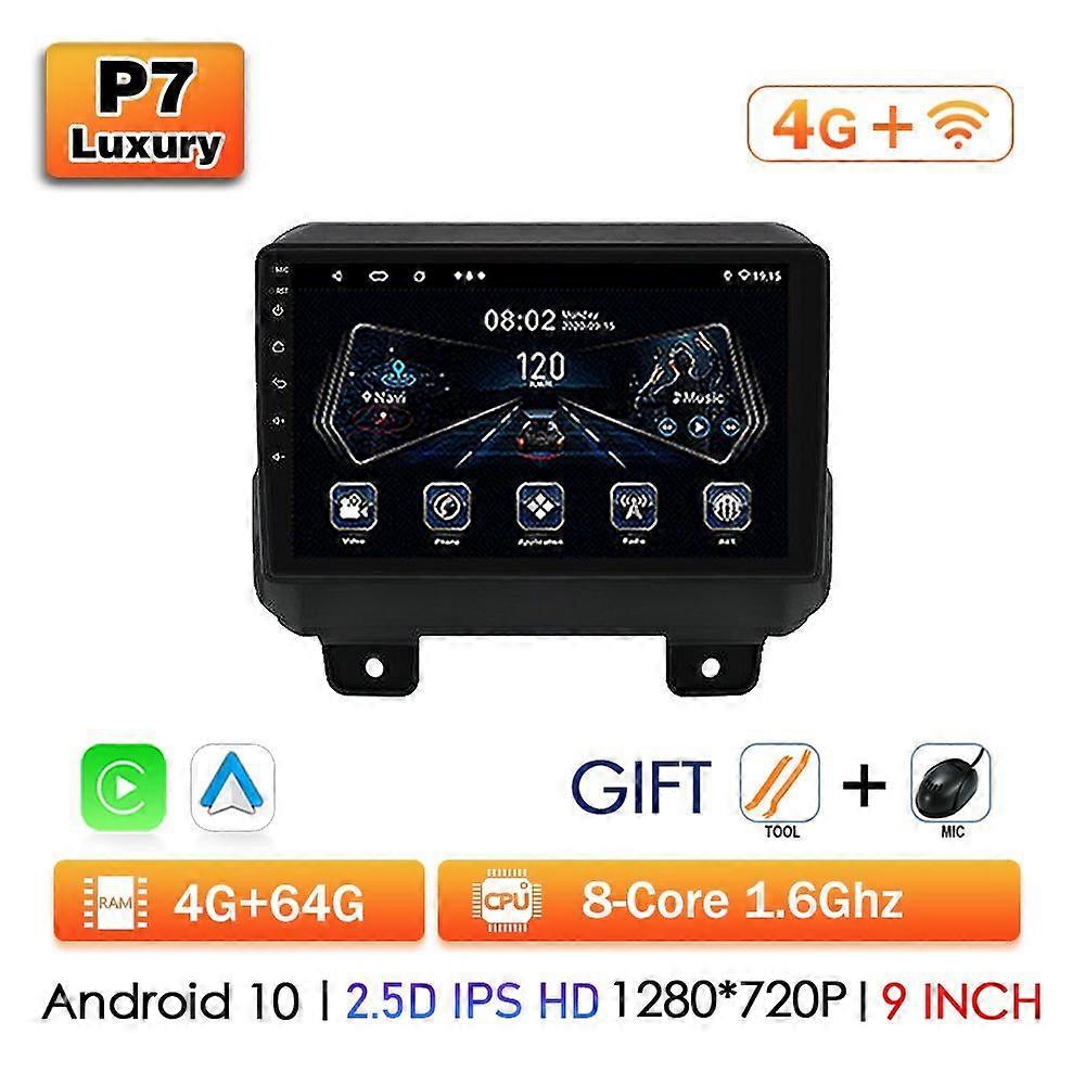9'' Qled Screen Carplay Android Auto For Jeep Wrangler 4 Jl 2018 2019 ...