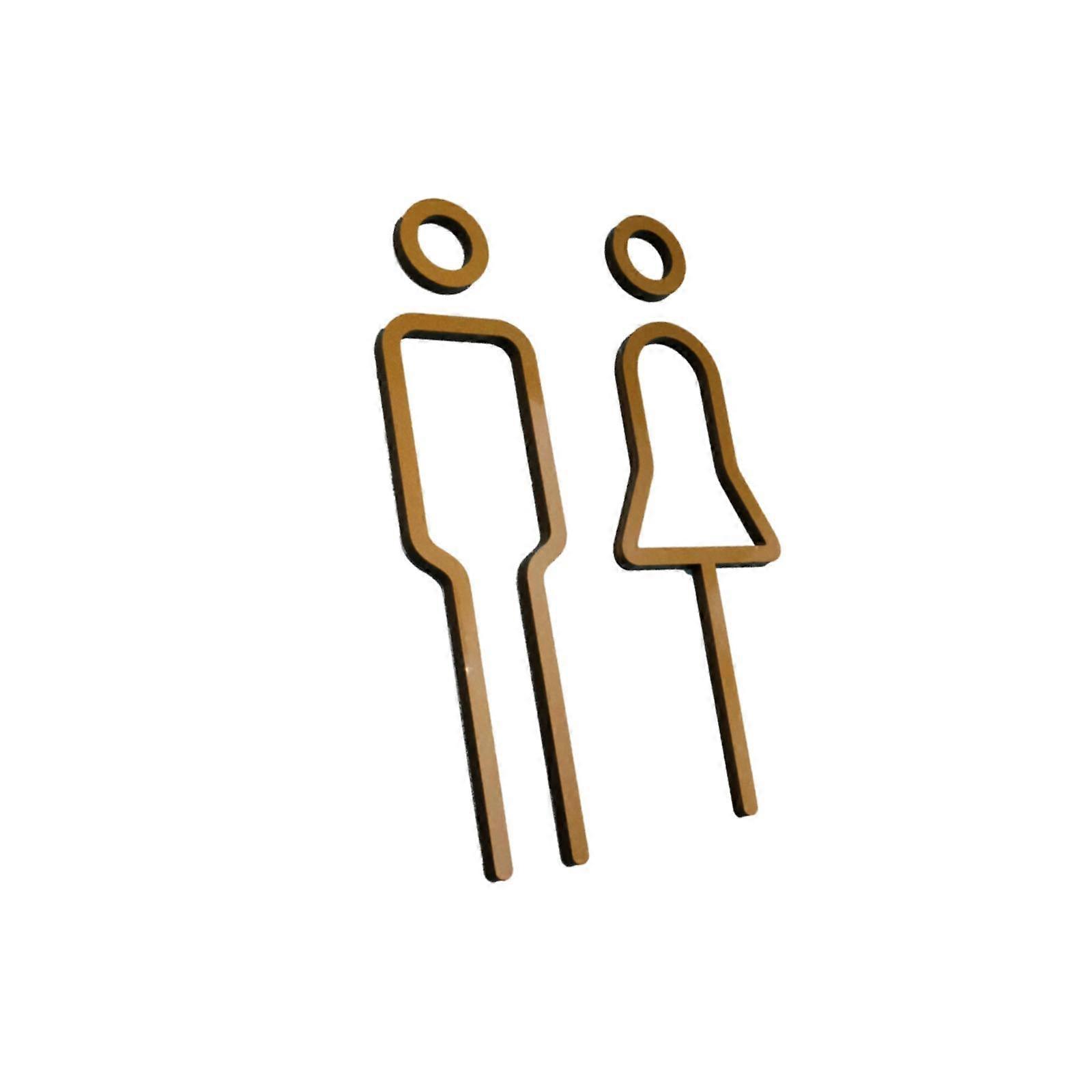 Male Female Toilet Sign 3D Restroom Signage Loo Indicator Plaque ...