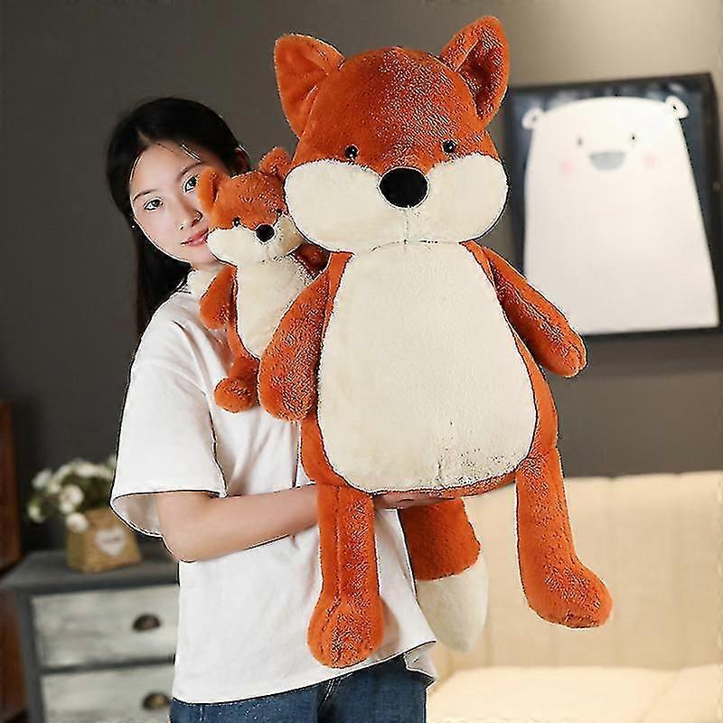 "35-90cm Soft Fluffy Fox Plush Toy Cute Cartoon Animal Fox Stuffed Doll ...
