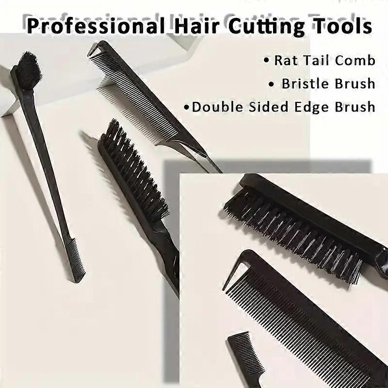 Boar Bristle Slick Back Hair Brush for Sleek Ponytail Bun & Smoothing ...