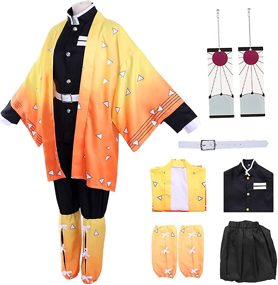 Agatsuma Zenitsu Cosplay Kimono Outfits 8st Demon Slayer Zenitsu ...