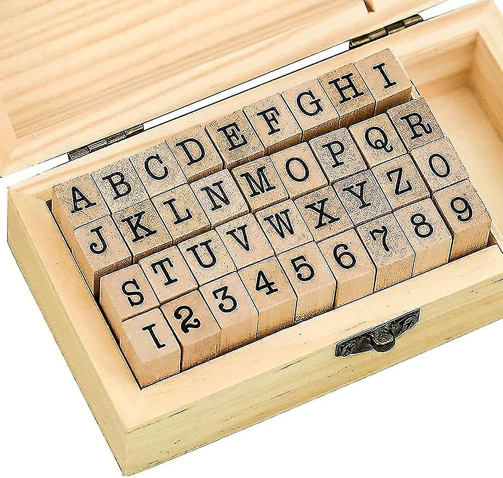 36 Pcs Letter Stamps Alphabet Stamp, Alphabet Stamp Set, For Crafts Diy ...