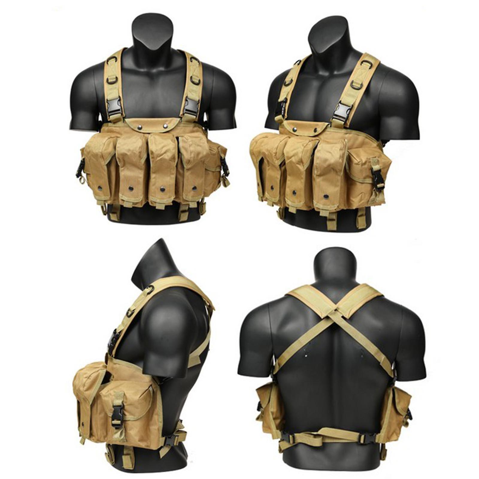 Molle Harness Chest Rig Adjustable Tactical Modular Vest Black | Fruugo UK