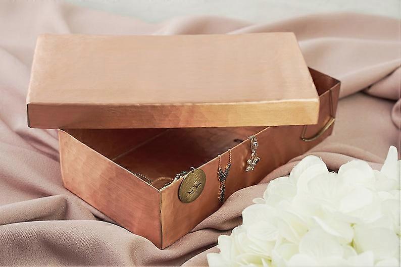 Handmade Solid Matte Copper Box With Lid | 8" X 4" X 2" Vintage Copper ...