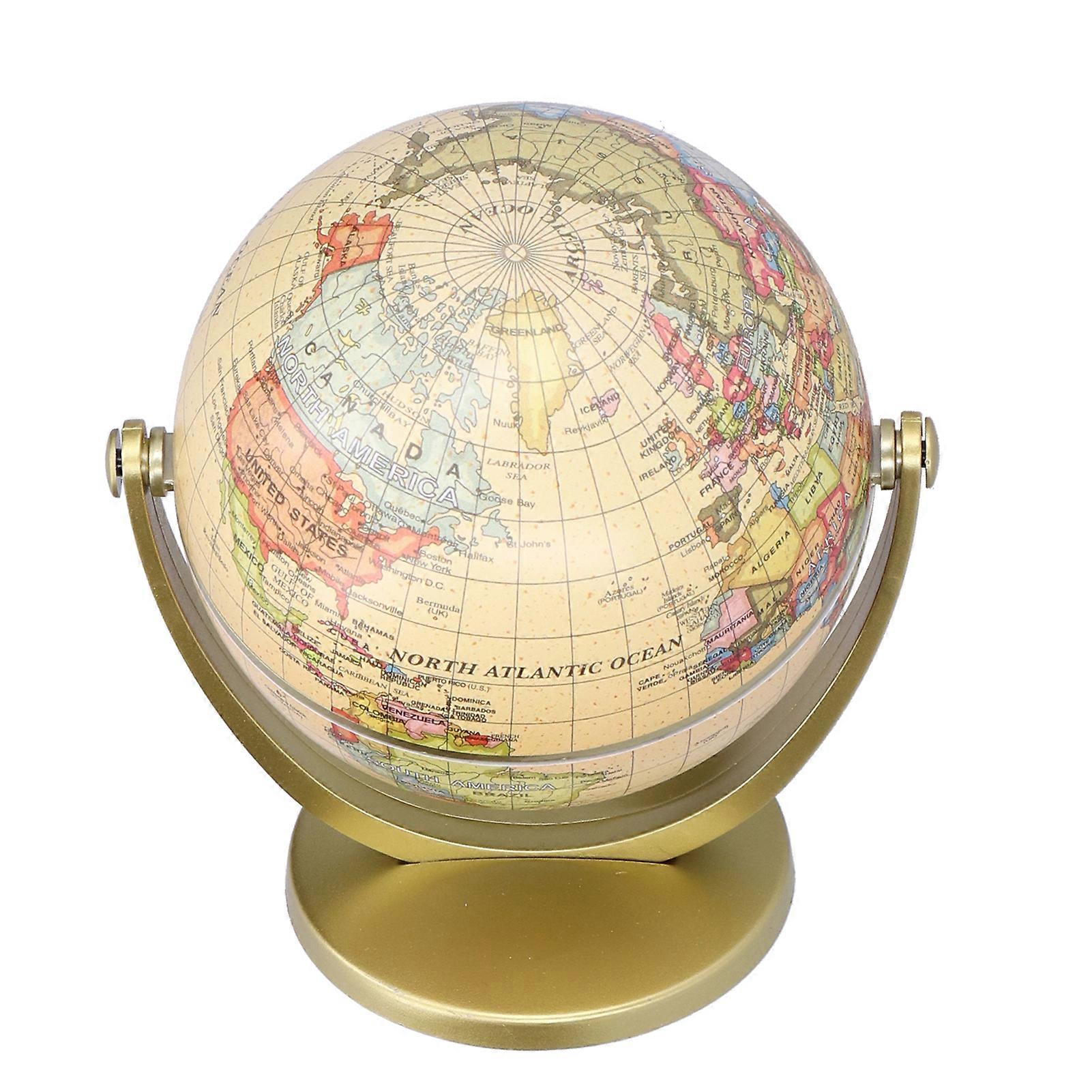 Mini World Map Globe English Edition Desktop Rotating Earth Geography ...
