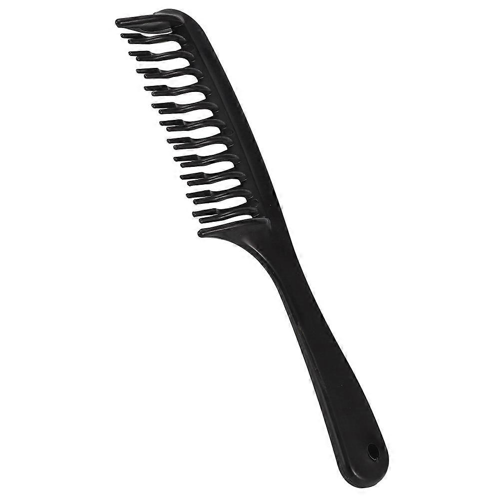 2X Black Double Row Tooth Detangler Hair Comb Shampoo Comb with Handle ...