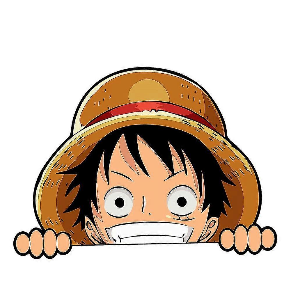 5.5'' One Piece Cartoon Anime Car Sticker Monkey D. Luffy Peeker Peek ...