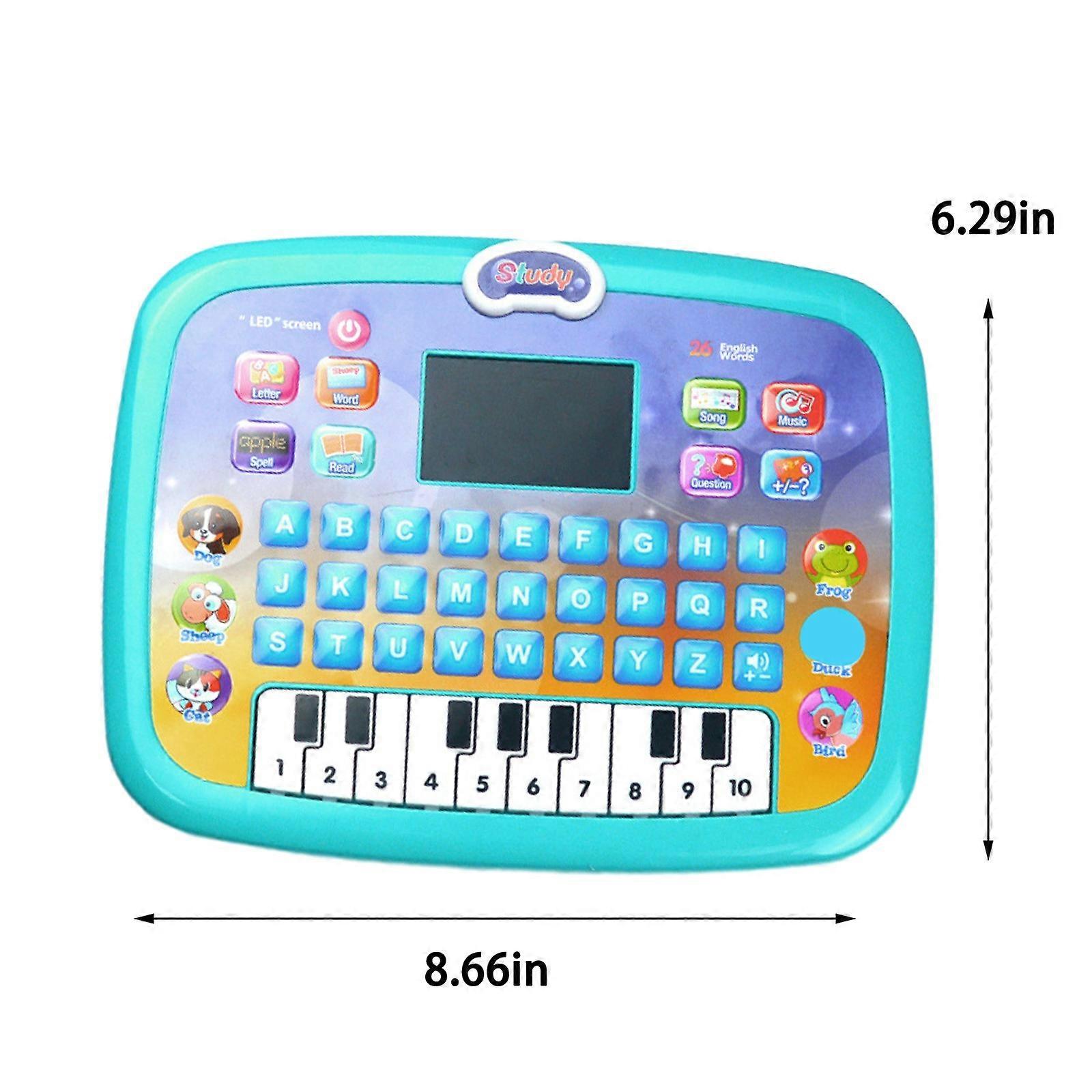 Kids Tablet Boys Learning Pad With LED Teach Alphabet Numbers Math ...