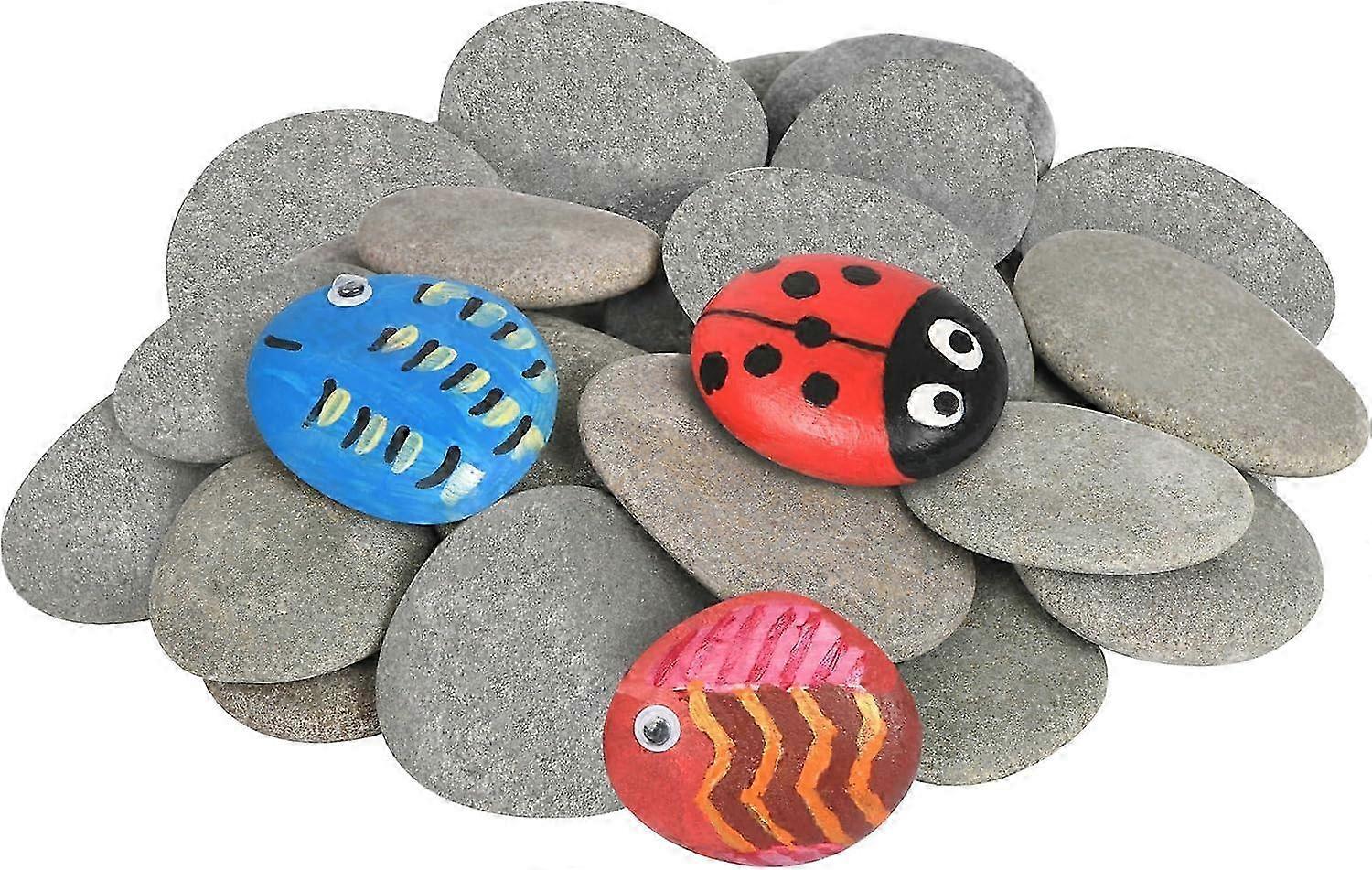 Painting Rocks, River Rocks for Kids Painting, 2-3 Inch Large Flat ...