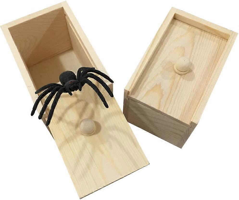 Rubber Spider Prank BoxHandcrafted Wooden Surprise Box Prank, Spider ...