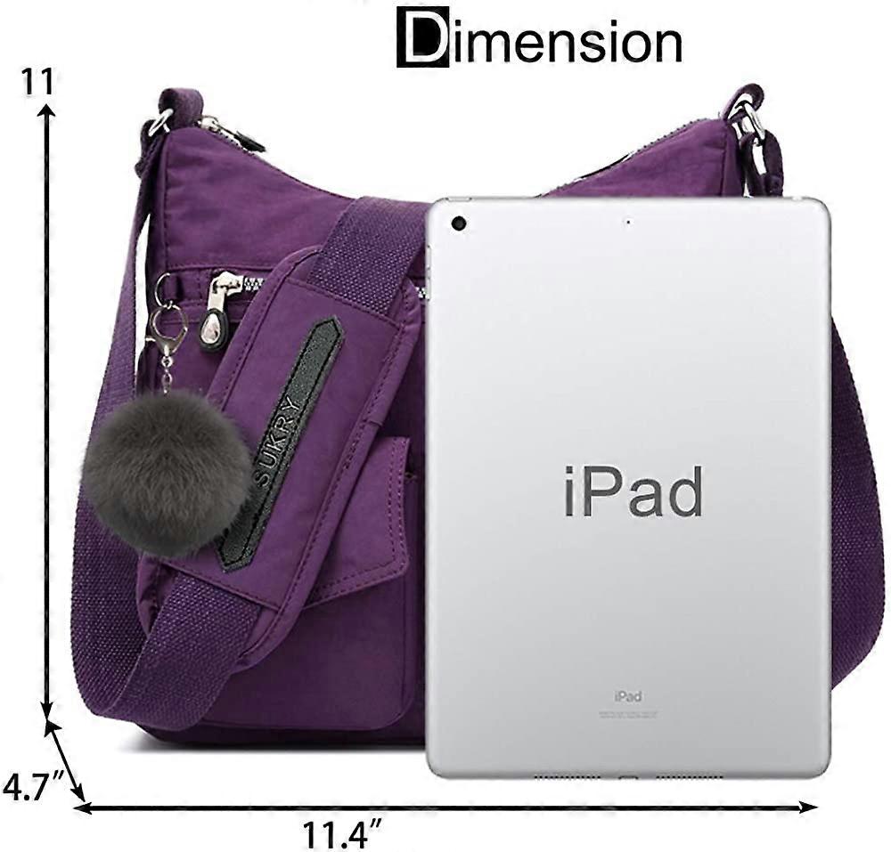 Nylon Crossbody Bag for Women with Anti theft RFID Pocket, Waterproof ...