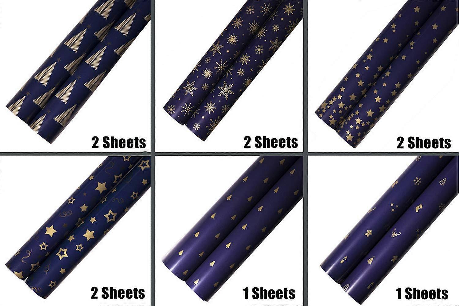 Christmas Gift Wrapping Paper Rolls Pack, Recyclable, 10 Rolls ...