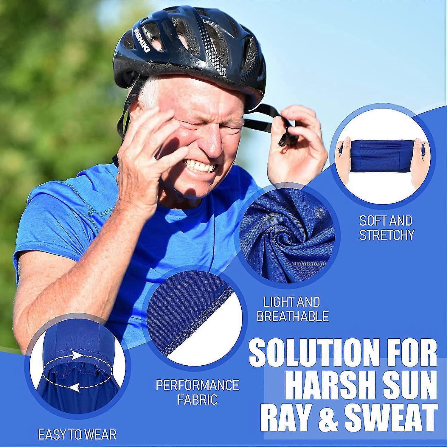 3 Pieces Helmet Liner With Neck Mask, Cooling Skull Caps Sweat Wicking ...