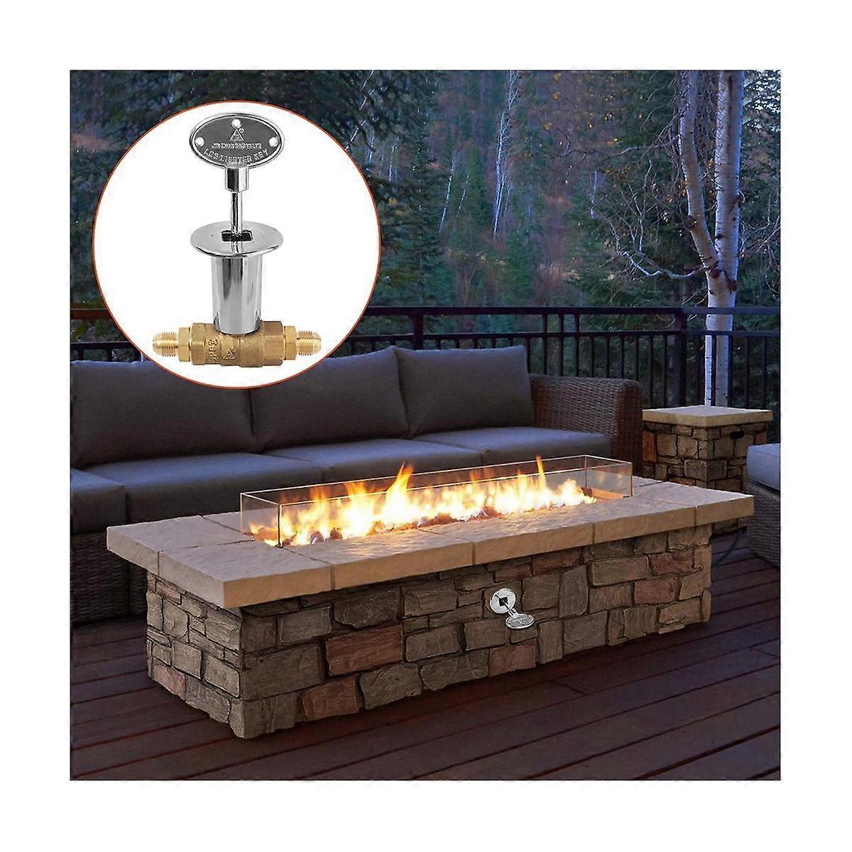 Burner Connection Kit, Propane Fire Pit Replacement with 1/2In Control ...