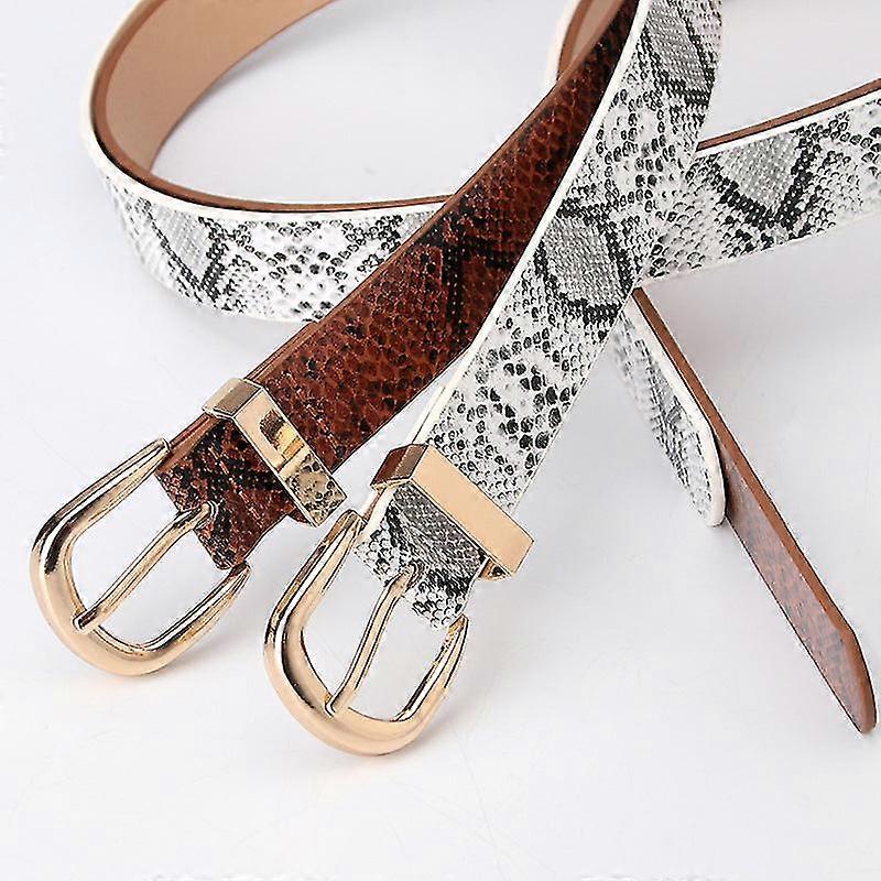 Women's belts snake pattern decorative simple belt women's jeans pant ...