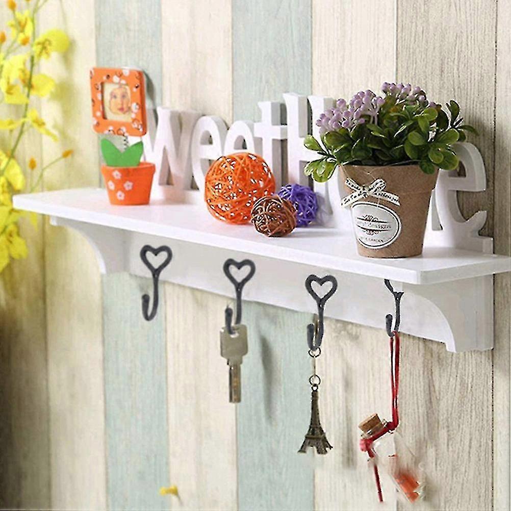 5pcs Heart Hooks Decorative Hooks Heart Wall Hooks Cast Iron Coat Hooks ...