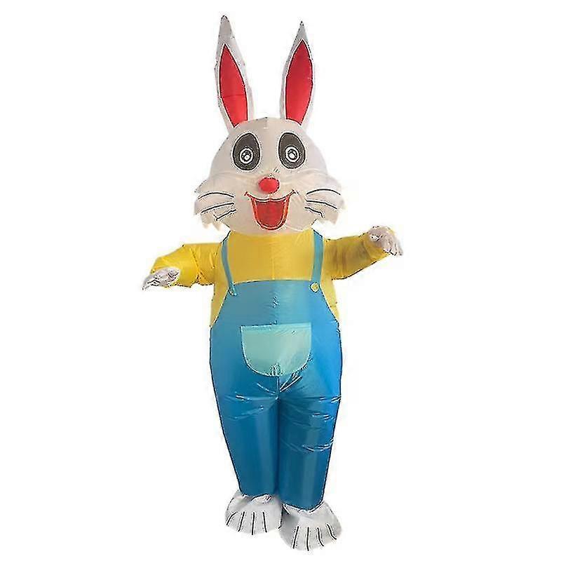 Easter Bunny Inflatable Costume Cartoon Full Body White Rabbit ...