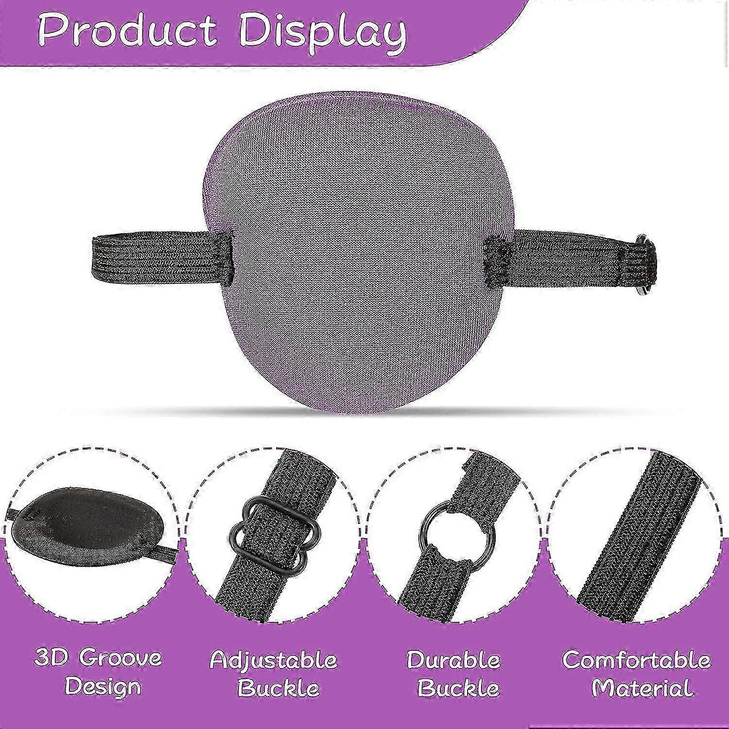 5 Pieces Eye Patch Adjustable Eye Patches With Buckle, Corrected Visual Eye Patch Pirate Eye ...