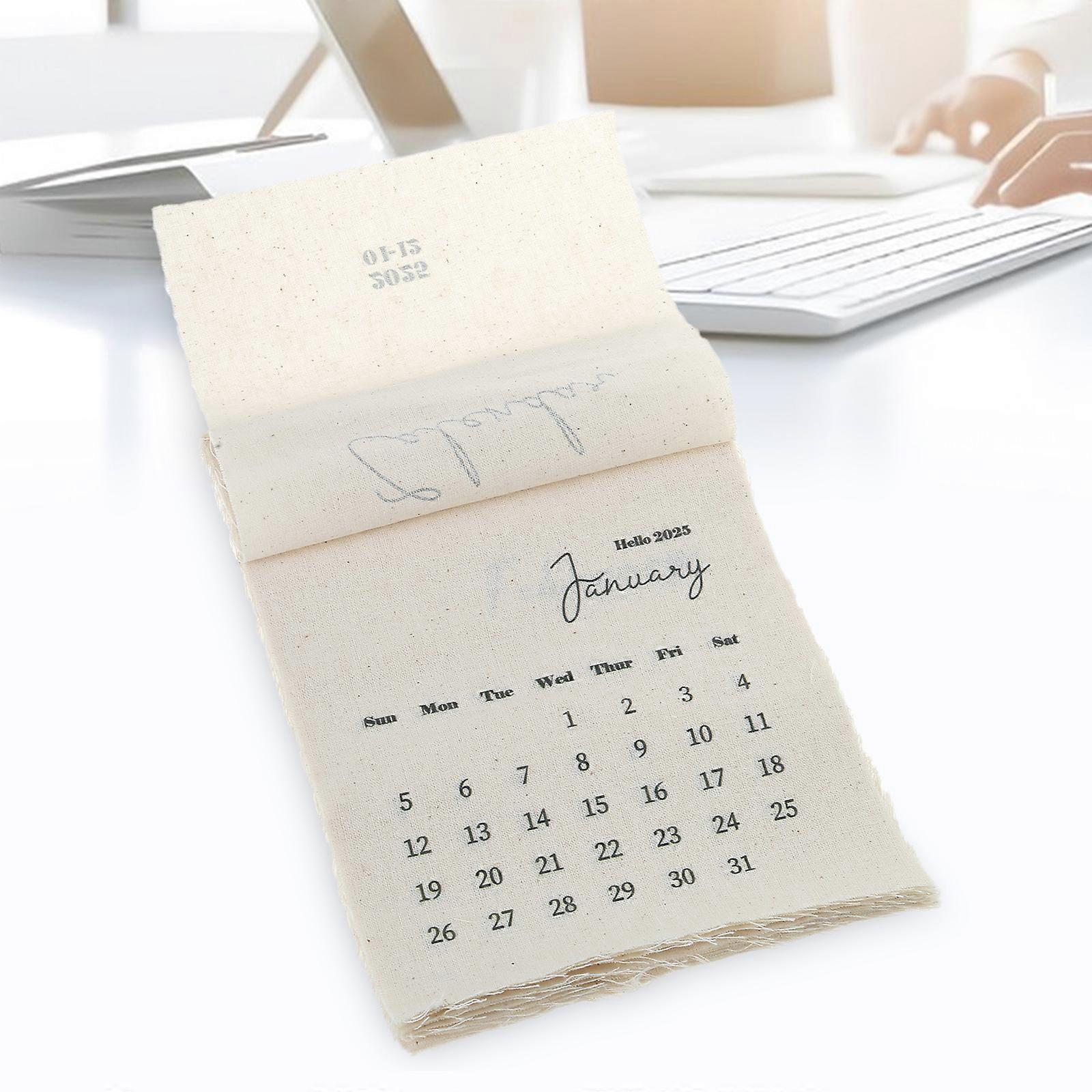Stylish 2025 Cloth Wall Calendar Decorative 2025 Hanging Fabric ...