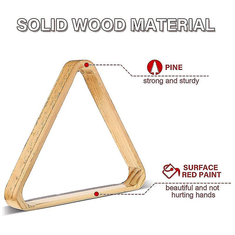 Wooden Billiard Ball Rack Billiard 8-ball Triple-cornered Rack And 9 ...