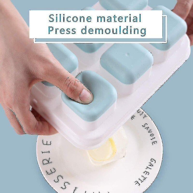 Silicone Ice Cube Trays Set Of 2 With Cover, Food Grade Creative ...