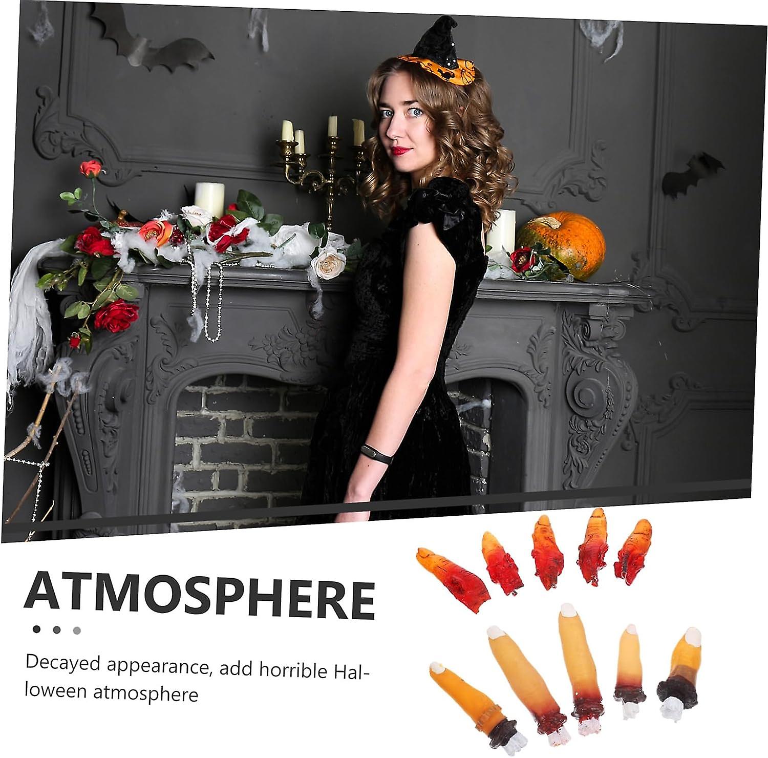 10pcs Decorate Eyeball Ornament Bloody Fingers Were Tricky Hands Props ...