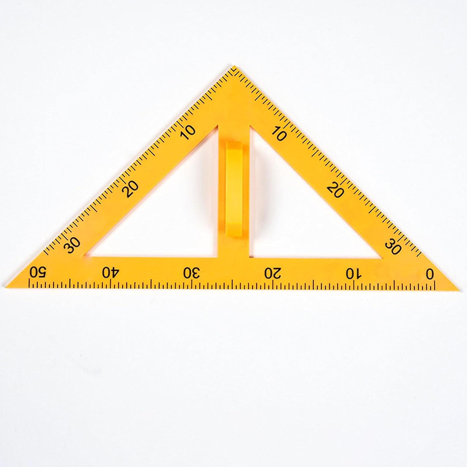 Math Geometry Rulers Set - 4pcs Protractor, Triangle Ruler, Compass for ...