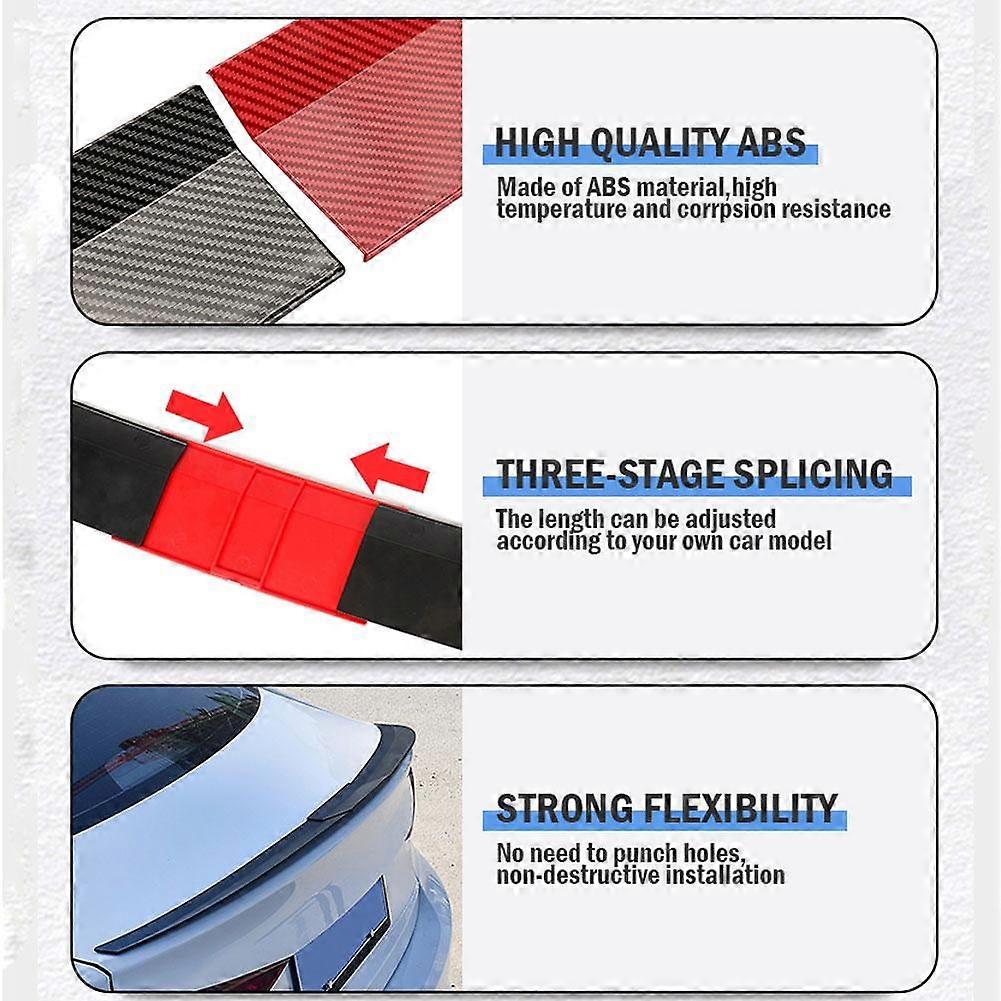 Universal Adjustable Car Tail Wing Lightweight Rear Trunk Spoiler Lip ...