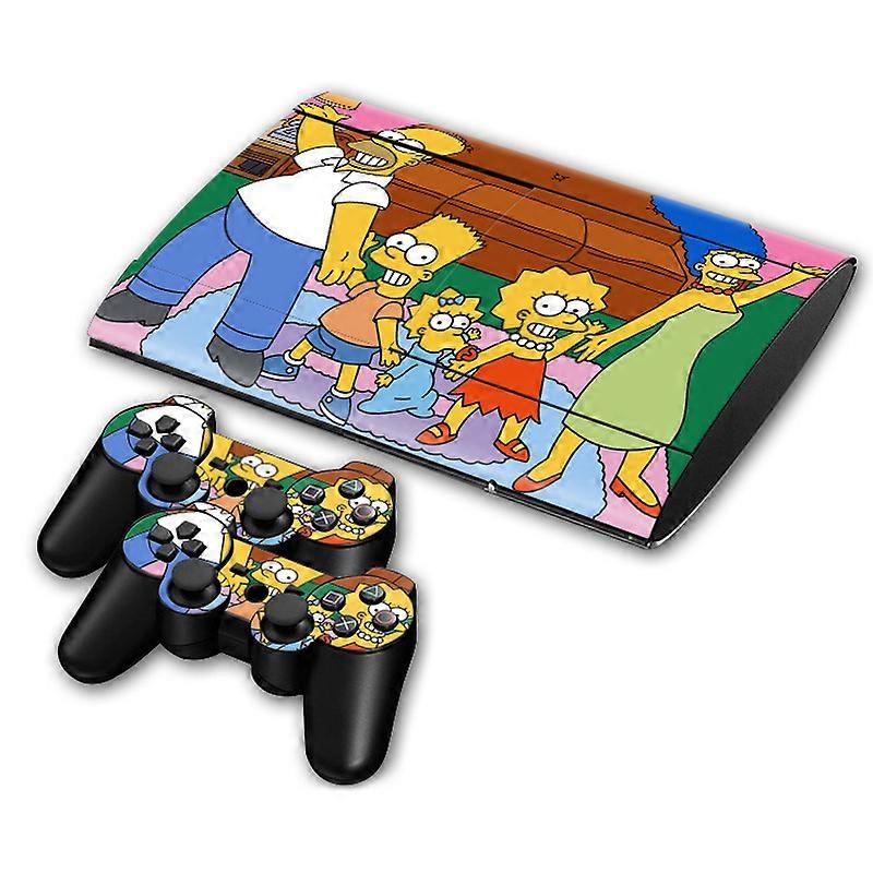 The Simpsons Cartoon Vinyl Sticker Protector For Sony Ps3 Super Slim ...