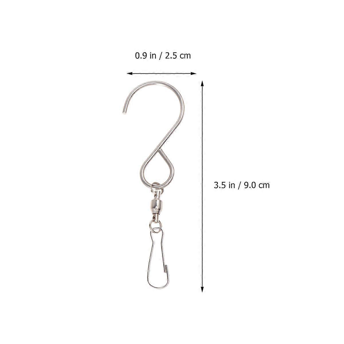 8pcs Stainless Steel S Bearing Hook Wind-Rotating Display Hanger Swivel ...
