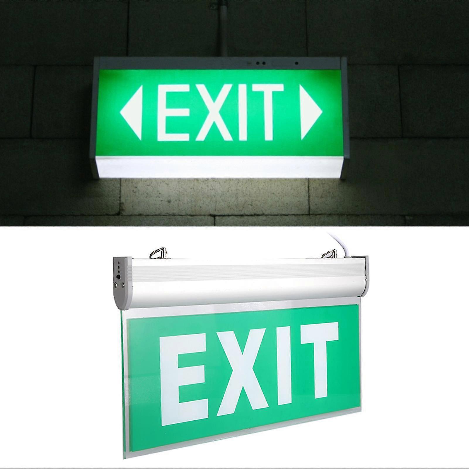 110-220V Acrylic 3W 12 LEDs Emergency Exit Sign Light Safety Indicator ...