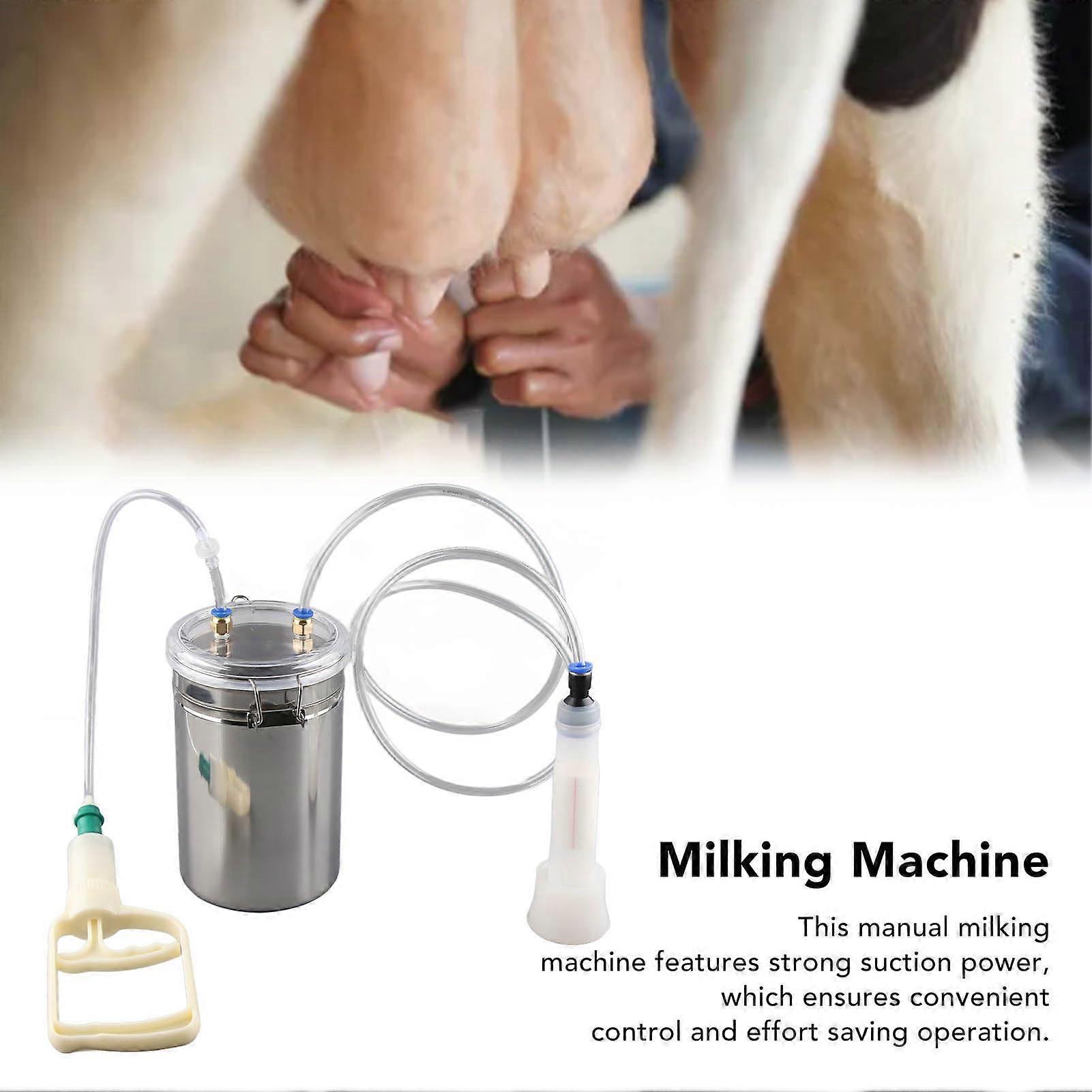 NestNiche Goat Milking Machine, 2L Manual Milking Machine, Stainless ...