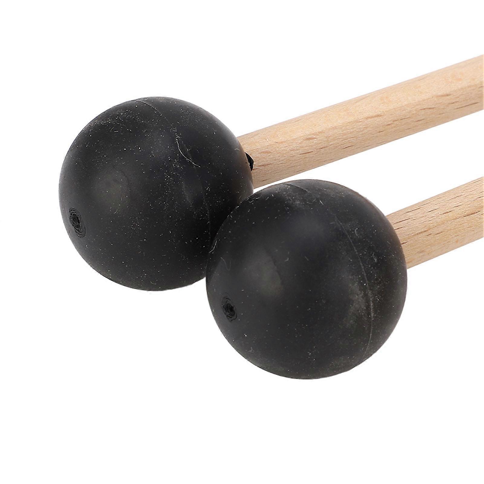 3 Pairs Instrument Mallet Set Maple Wood Handle Marimba Timpani Mallets ...