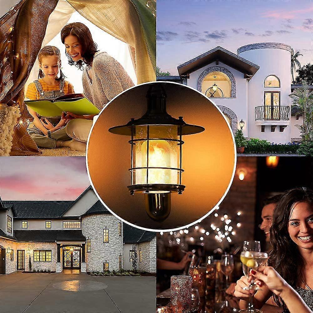 Led Flame Effect Light Bulb E27,decorative Flickering Realistic Fire ...