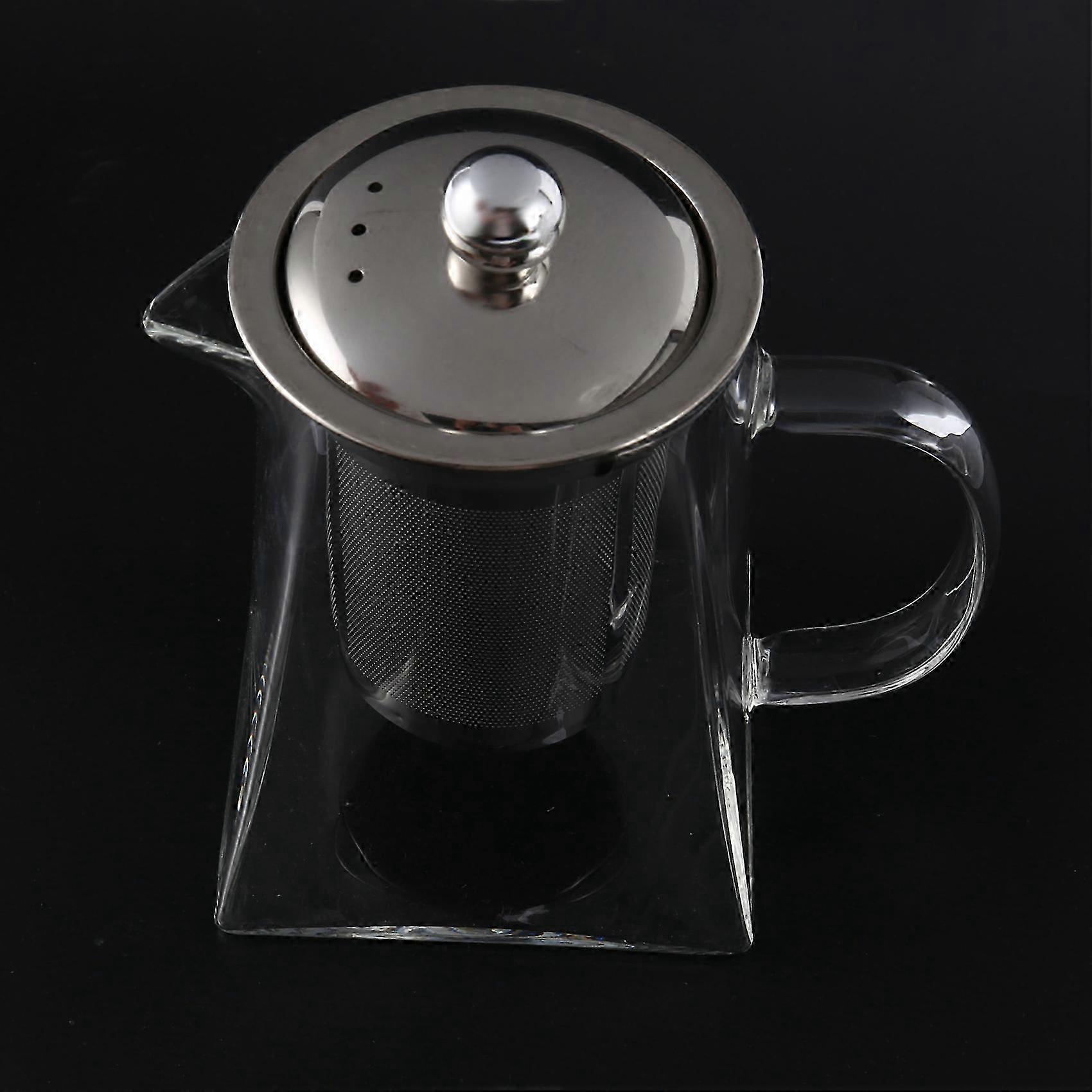 Square Glass Teapot with Infuser, 550 Ml Borosilicate Tea Pot with ...