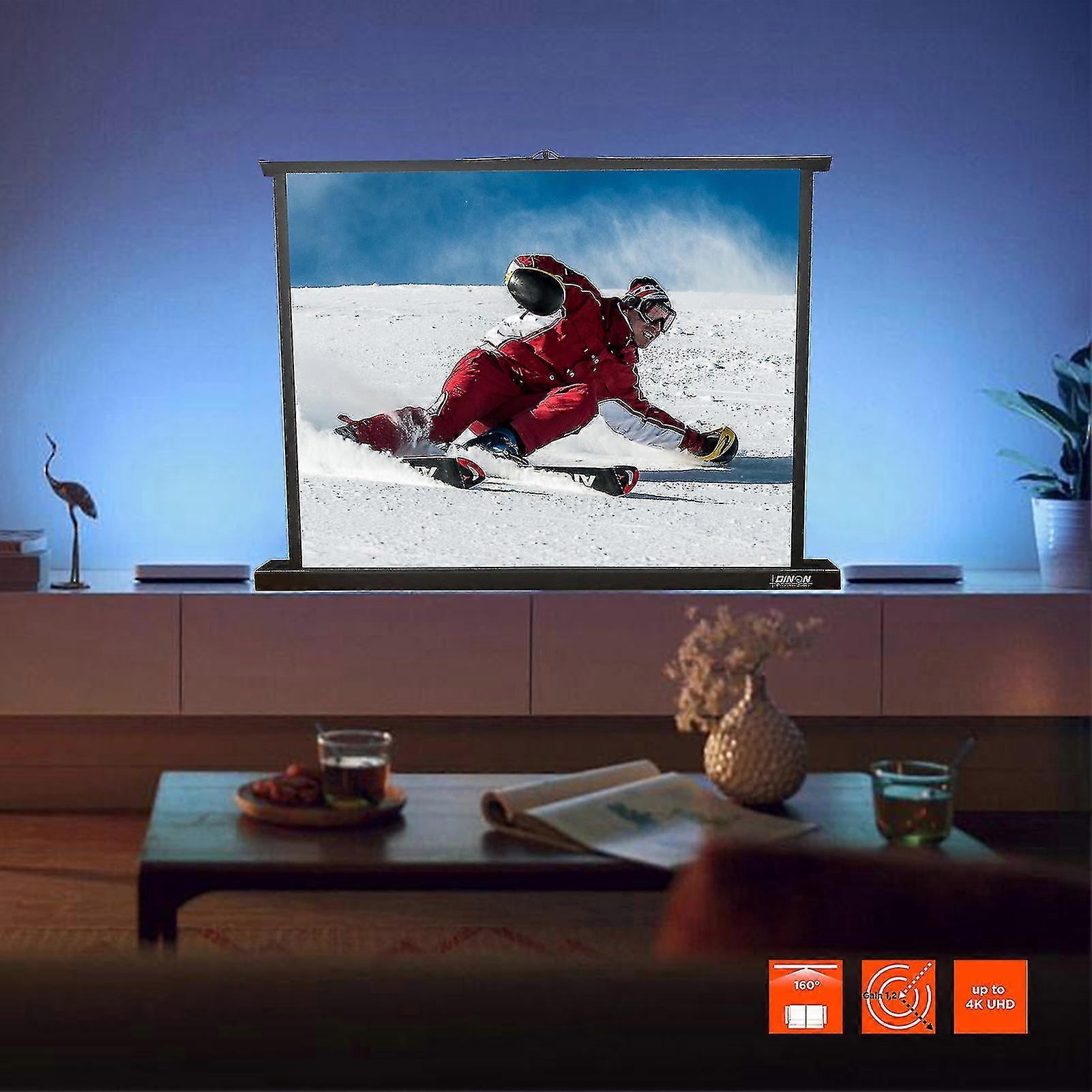 40 Inch Portable Projector Screen Tabletop Stand Screen Suit For 4:3 ...