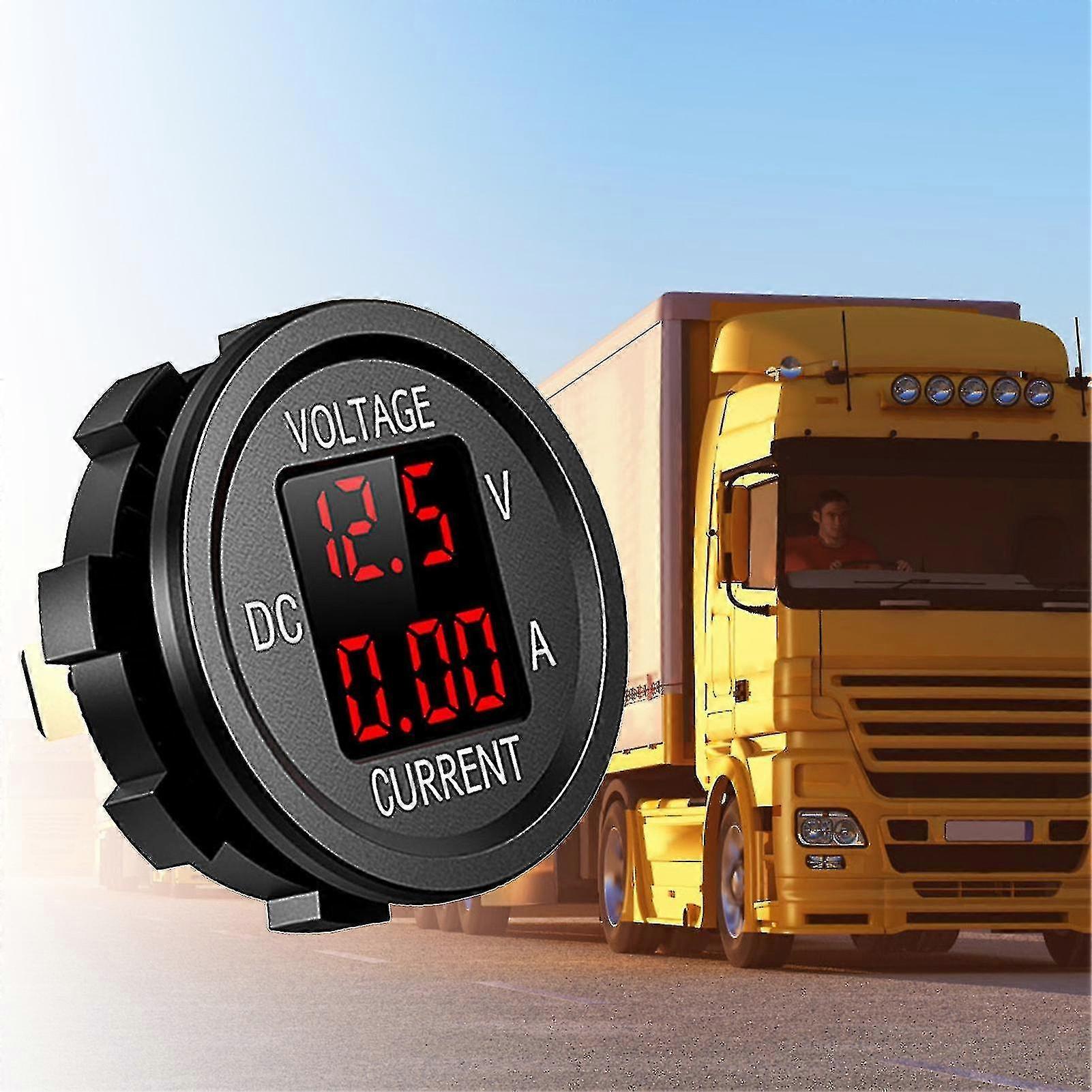 Digital Voltmeter Ammeter Universal High Precision Dual Led Display 12 ...