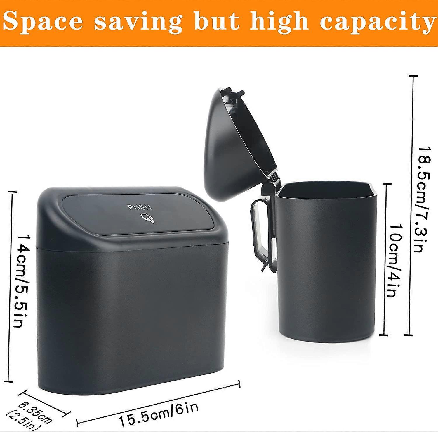 Small Car Trash Can, Car Trash Can with Lid, Waterproof Car Trash Can ...