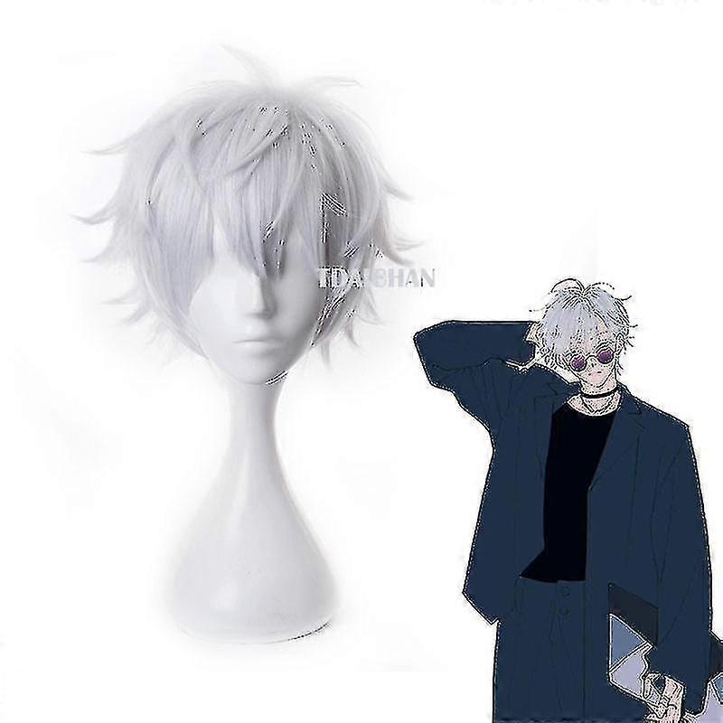 2023-gojo Satoru Cosplay Wigs Anime Jujutsu Kaisen Gojo Short Heat ...
