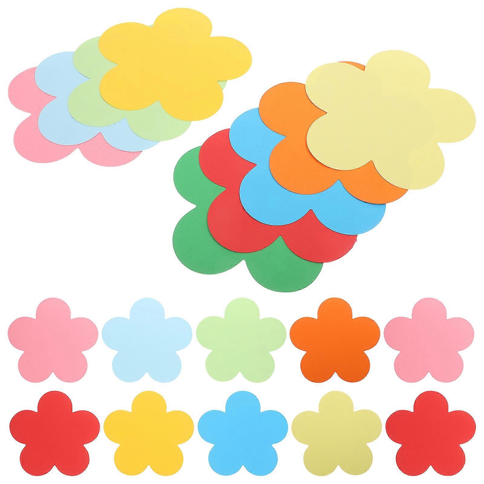 10 Packs Colored Paper Cutouts Flower Shape Paper Cutouts Kids Diy ...