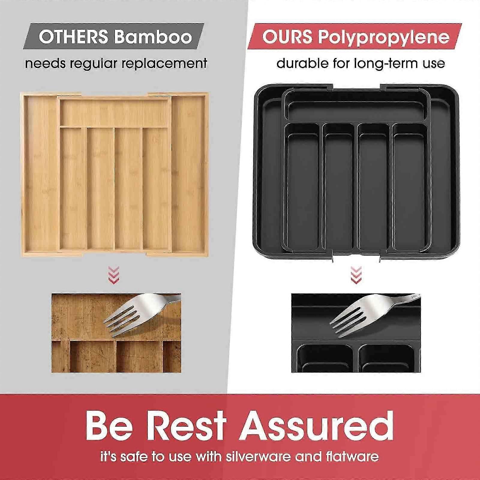 Silverware Organizer, Expandable Utensil Tray for Drawer, Adjustable ...