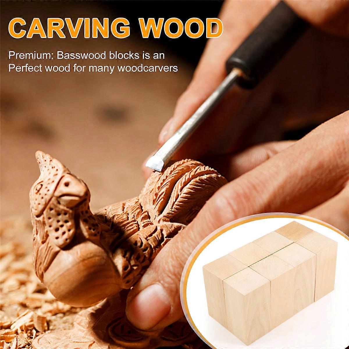 Basswood Carving Blocks 4 x 2 x 2 Inch,Large Whittling Wood Carving ...